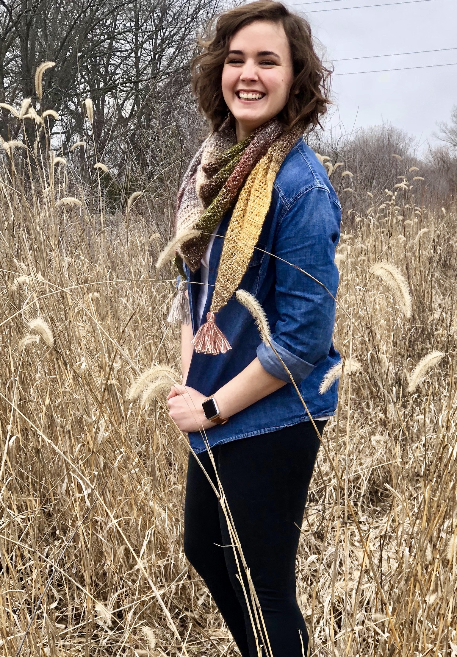 Beginner Friendly Triangle Scarf- Free Pattern - A Purpose and A Stitch