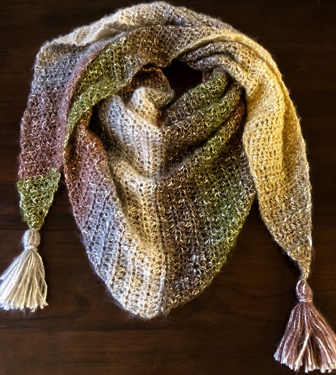 Beginner Friendly Triangle Scarf- Free Pattern - A Purpose and A Stitch