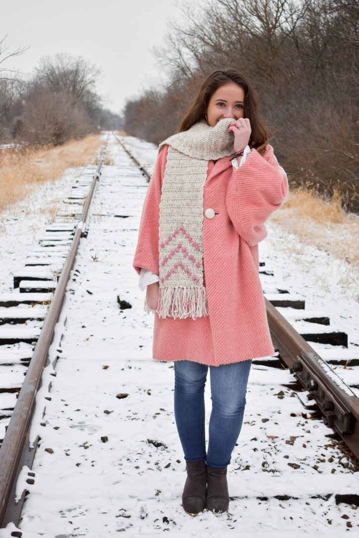Bobbles Up Scarf- Free Crochet Pattern - A Purpose and A Stitch