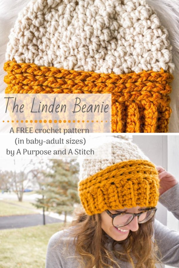 The Linden Beanie- Free Pattern - A Purpose and A Stitch